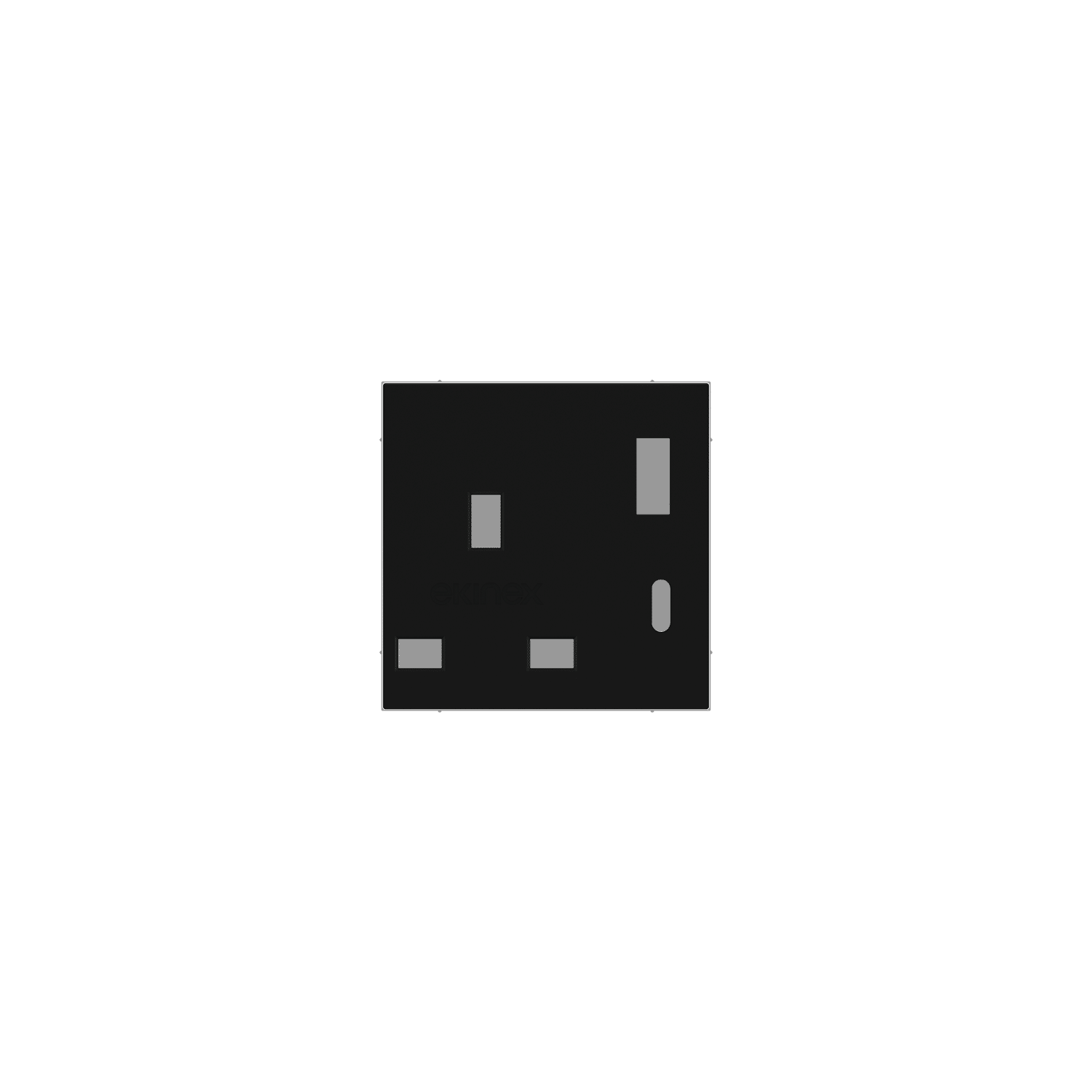 EKINEX 2 Usb Port (Type A+Typec) Painted Square Cover Uk Socket (55X55 ...